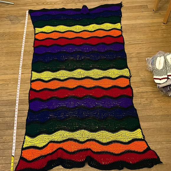 Hand Crafted | Bedding | Handmade Rainbow Crochet Lgbtq Blanket Throw ...